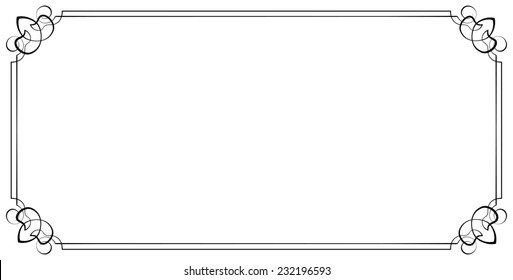 Frame Simple Border Horizontal Stock Vector (Royalty Free) 684649621 ...