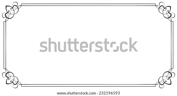 Horizontal Frame Element Graphic Design 스톡 일러스트 232196593