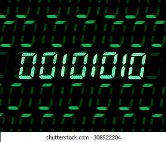 Horizontal Green Digital Zero One World Stock Illustration 308522204 ...