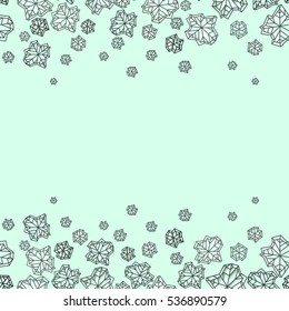 Horizontal Border Frame Winter Polygonal Trendy Stock Illustration ...