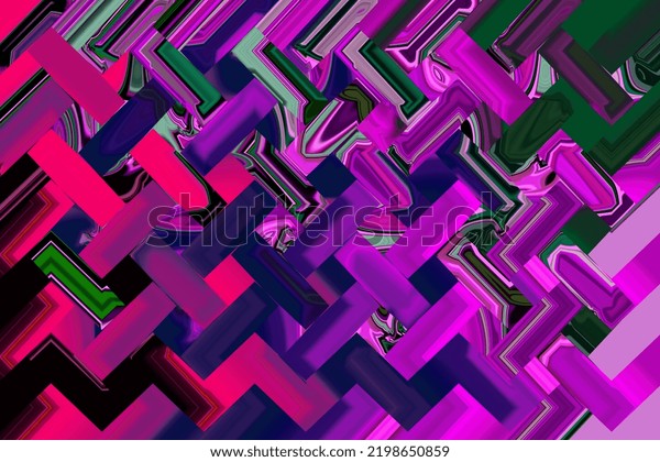 Horizontal Thin Colorful Lines Backgroundtextile Illustrationfractal ...