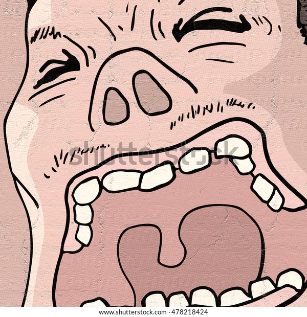 Horror Face Expression Stock Illustration 478218424 | Shutterstock