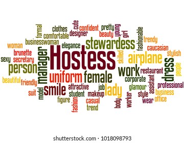 Hostess Word Cloud Concept On White Stock Illustration 1018098793 ...