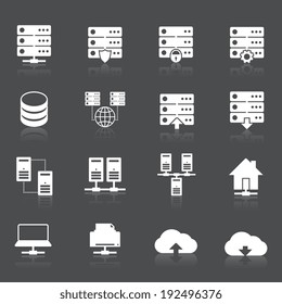 Hosting Technology Computer Network Services Icons: เวกเตอร์สต็อก (ปลอด ...