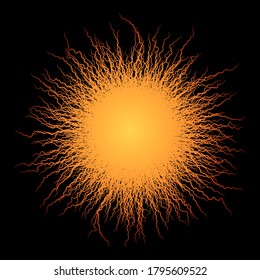 Hot Fire Sun Rays Stock Illustration 1795609522 | Shutterstock