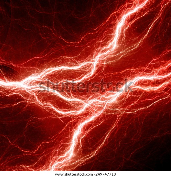 Hot Red Lightning Burning Electrical Background Stock Illustration ...