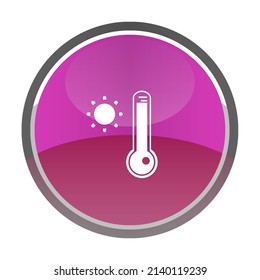 Hot Temperature Pink Button Flat Style Stock Illustration 2140119239 ...