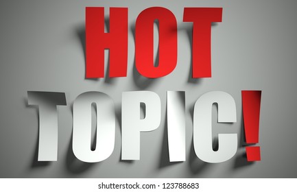 Hot Topic Cut Paper Background 스톡 일러스트 123788683 | Shutterstock