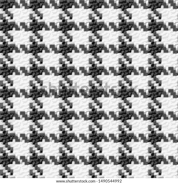 Houndstooth Seamless Pattern Vintage Textile Texture Stock Illustration ...