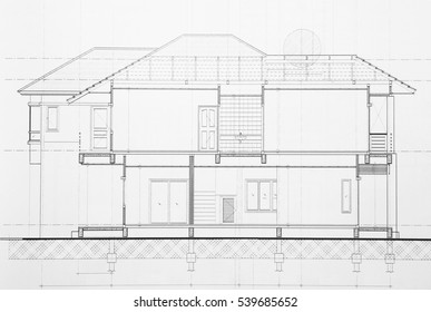 House Plan Side View Stock Illustration 539685652 | Shutterstock