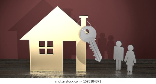 House Shape 3d Rendering Stock Illustration 1595184874 | Shutterstock