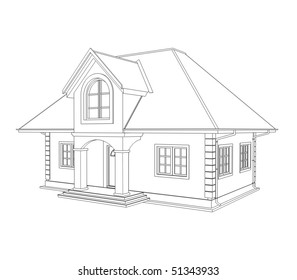 House Technical Draw Stock Illustration 51343933 | Shutterstock