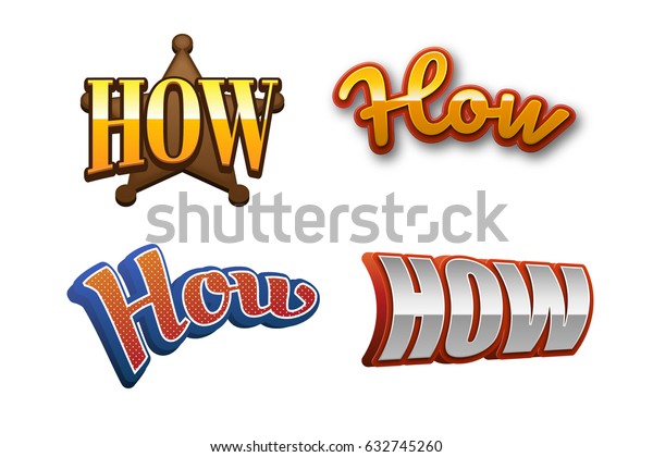 How Text Title Headline 3d Fancy Stock Illustration 632745260 ...