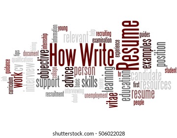 How Write Resume Word Cloud Concept Stock Illustration 506022028 ...