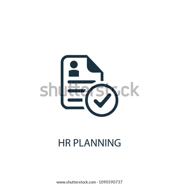 Hr Planning Icon Simple Element Illustration Stock Illustration ...