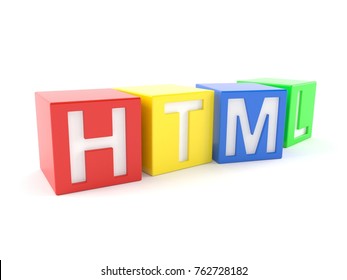 Html Text Isolated On White Background: ภาพประกอบสต็อก 762728182 ...