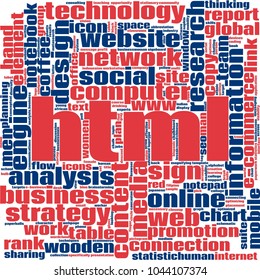 Html Word Cloud Concept On White Stock Illustration 1044107374 ...