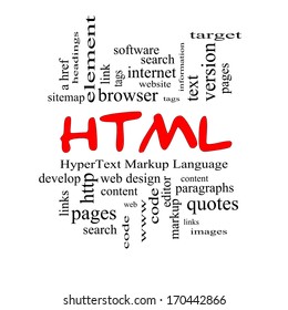 Html Word Cloud Concept Red Caps Stock Illustration 170442866 ...