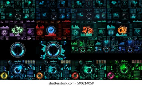 Hud Gui Electronic Indicators Screen Monitor Stock Illustration 590214059