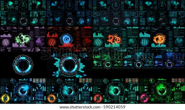 Hud Gui Electronic Indicators Screen Monitor Stock Illustration 590214059
