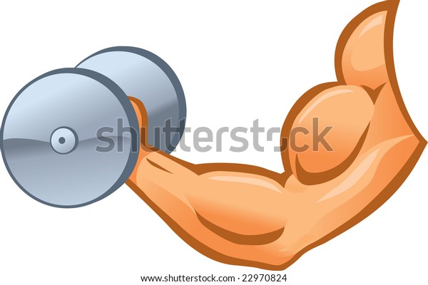 Huge Arm Doing Arm Curl Stock Illustration 22970824 | Shutterstock