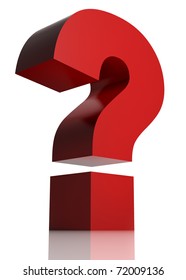 Huge Red Question Mark Isolated On Stock Illustration 72009136