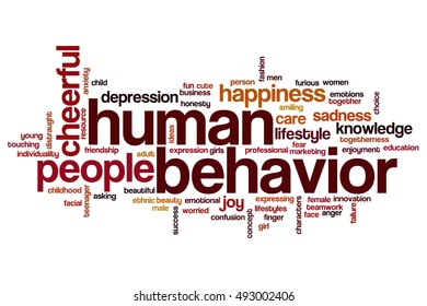 Human Behavior Word Cloud Concept Stock Illustration 493002406 ...