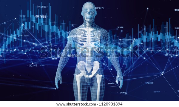 Human Body Communication Network Concept Stock Illustration 1120901894