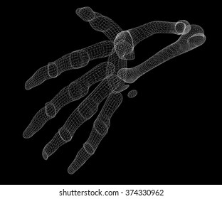 Human Body Hand Body Structure Wire Stock Illustration 374330968