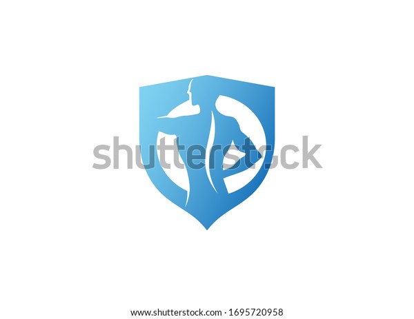 Human Body Shield Backbones Therapy Shape Stock Illustration 1695720958 ...
