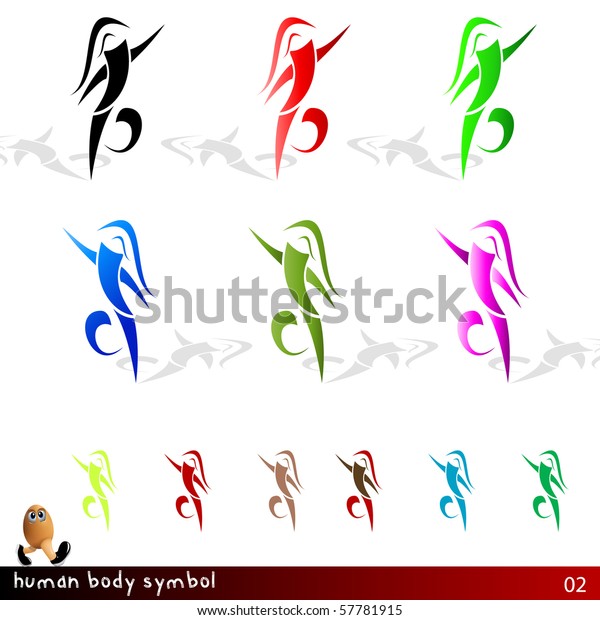 Human Body Symbols Vector Version Available Stock Illustration 57781915 ...