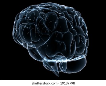 Vector Illustration Human Brain Light Effects Stock Vector (Royalty ...