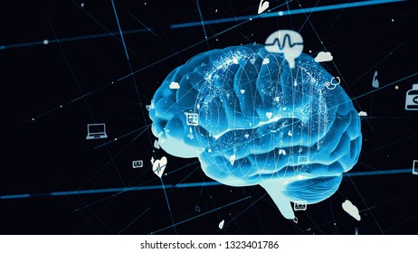Human Brain Communication Network Concept Stock Illustration 1323401786 ...