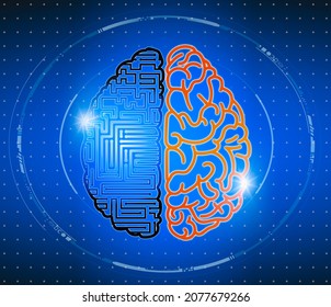 Human Brain Digital Memory Cyborg Human Stock Illustration 2077679266 ...