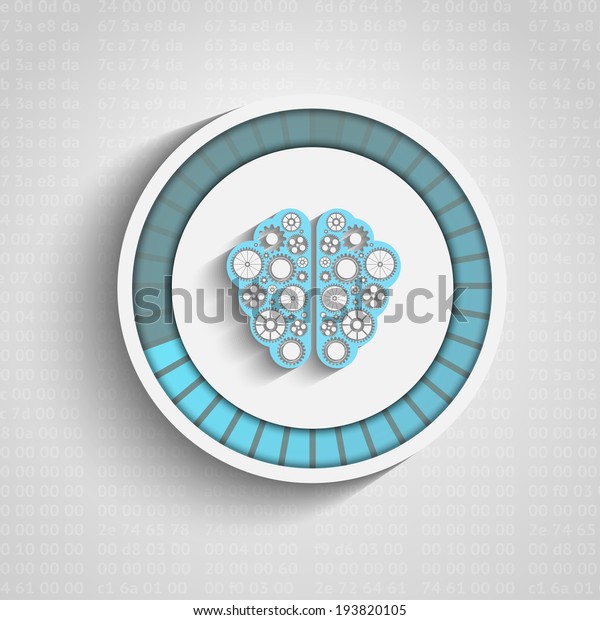 Human Brain Icon Gears Progress Bar Stock Illustration 193820105 ...