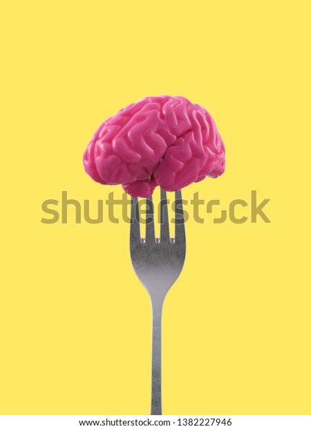 Human Brain On Fork 3d Illustration Stock Illustration 1382227946 ...