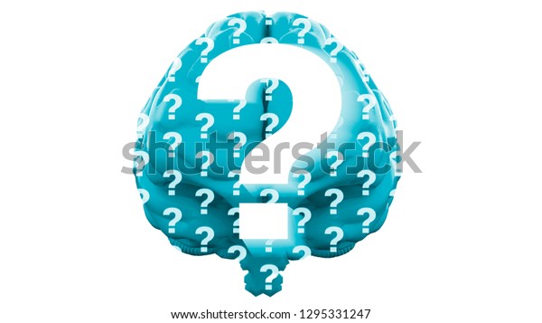 Human Brain Question Mark 3d Illustration Stock Illustration 1295331247 ...