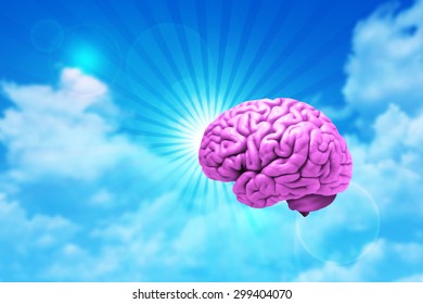 Human Brainsky Clouds Background Stock Illustration 299404070 ...