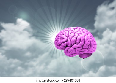 Digital Illustration Brain Colour Background 스톡 일러스트 171162332