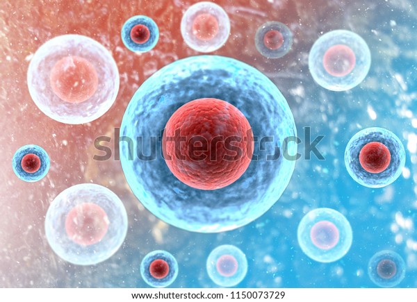 Human Cells Science Background 3d Render Stock Illustration 1150073729