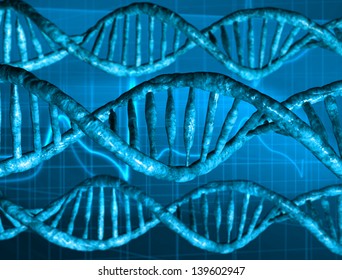 Human Dna Structure Cell 3d Rendering Stock Illustration 139602947 ...