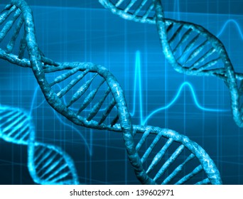 Human Dna Structure Cell 3d Rendering Stock Illustration 139602971 ...