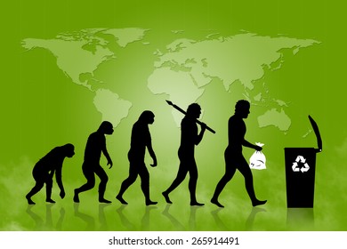 Human Ecology Evolution Green Map Earth 스톡 일러스트 265914491 | Shutterstock