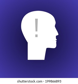 Human Face Exclamation Mark Raster Version Stock Illustration 199866893 ...