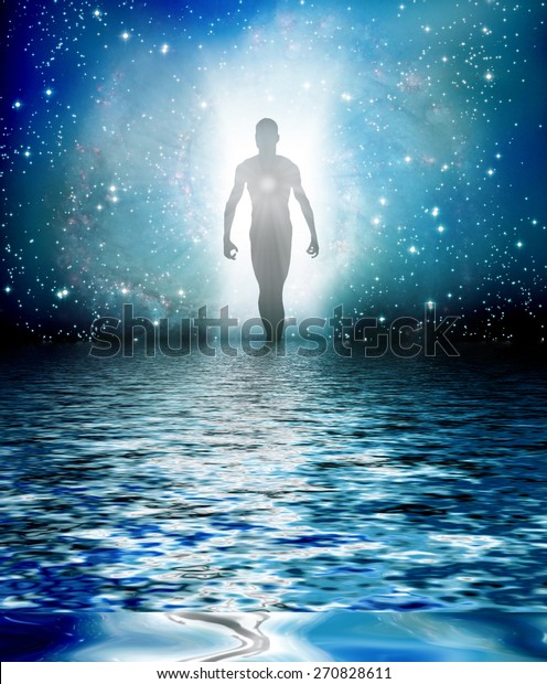 Human Figure Emerges Light Stock Illustration 270828611 Human Figure Emerges Light Stock Illustration 270828611