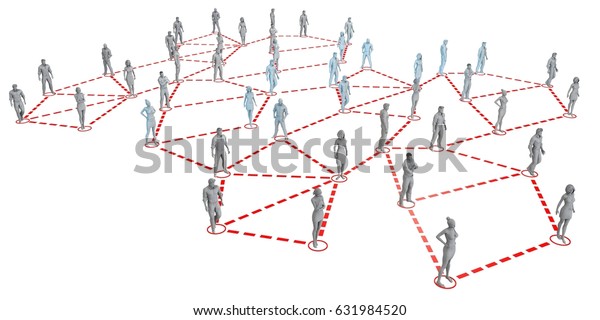 Human Figures Connected Together Communication Social Stock ...