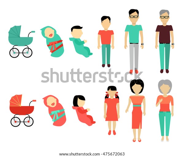 Human Growing Concept Flat Design People Stock Illustration 475672063