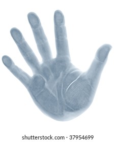 Hand Pressed Against Clear Glass Surface Foto de stock 8431231 ...