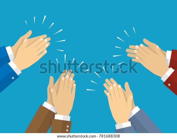 Human Hands Clapping Illustration Flat Style Stock Illustration ...