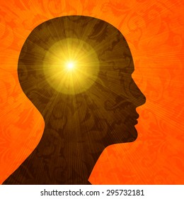 Human Head Sun Rays Wall Background 库存插图 249432037 | Shutterstock